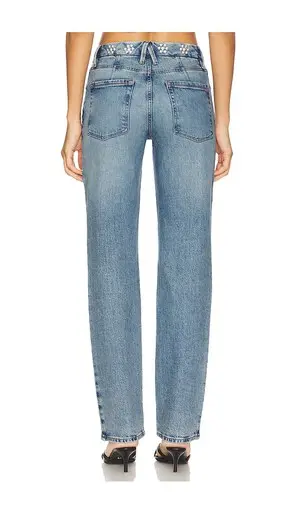 Good American Good Icon Studded Straight Jeans