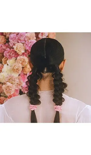Slip Set Of 4 Skinny Scrunchies - Rose