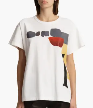 Khaite Maeve T-Shirt White Multi