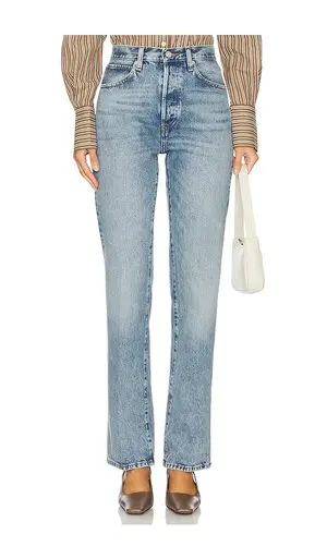 FRAME Vertical Straight Leg Jeans - Blue