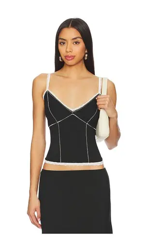 GUIZIO Low Rise Dainty Tank - Black