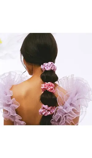 Slip Large Skinny Scrunchies Set Of 3 - Lavender