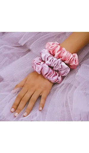Slip Large Skinny Scrunchies Set Of 3 - Lavender