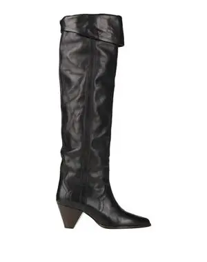 Leather Pointed Toe Boots