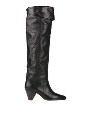 Isabel Marant Étoile Calfskin Cowboy Boots - Black