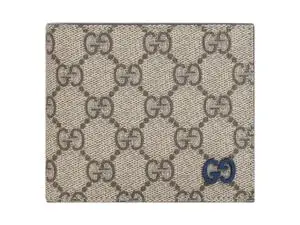 Gucci Monogram Bifold Wallet - Beige/ebony/blue