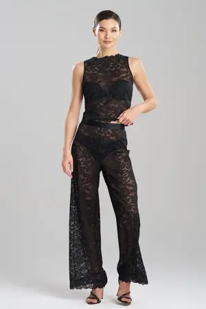 Natori Peony Lace Pants - Black