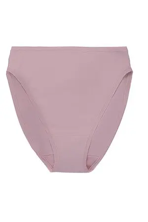 Natori Bliss Bare Cotton High Cut Brief - Red