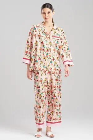 Natori Tea Garden Notch Pj - Pink