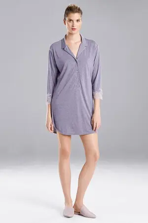 Natori Luxe Shangri-la Tencel Sleepshirt - Grey