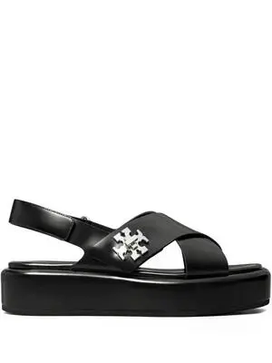Tory Burch 40mm T-lock Platform Sandals - Black