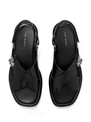 Tory Burch 40mm T-lock Platform Sandals - Black