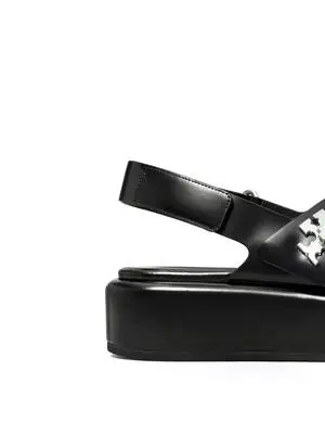 Tory Burch 40mm T-lock Platform Sandals - Black