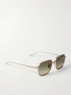 JACQUES MARIE MAGE Admiral Square-frame Sunglasses - Silver