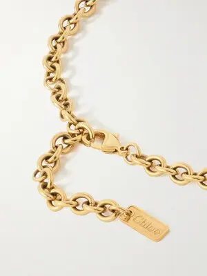 Chloé Tone Shell Charm Necklace