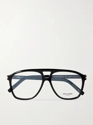 Saint Laurent Dune Aviator Optical Glasses - Black