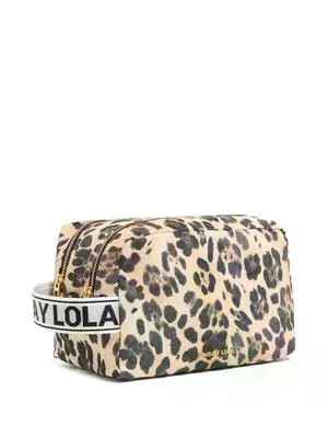 Bimba Y Lola Large Leopard-print Cosmetic Bag