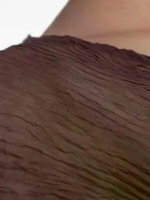 Issey Miyake Chiffon Top - Brown