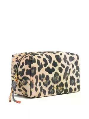 Bimba Y Lola Medium Leopard-print Cosmetic Pouch