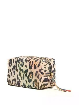 Bimba Y Lola Medium Leopard-print Cosmetic Pouch
