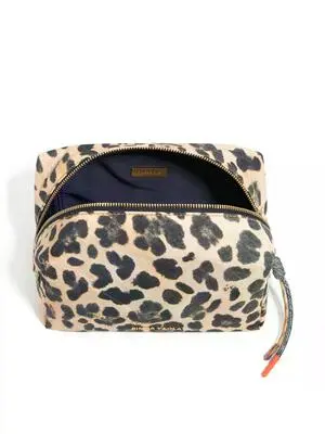 Bimba Y Lola Medium Leopard-print Cosmetic Pouch
