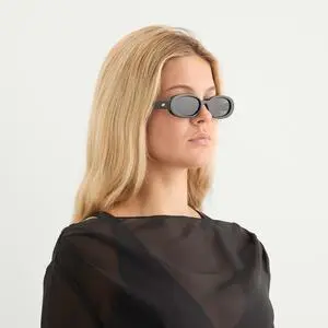 Le Specs Outta Love Oval Sunglasses - Black