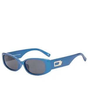 Le Specs Starlight Rectangle Sunglasses - Galactic Blue