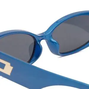 Le Specs Starlight Rectangle Sunglasses - Galactic Blue