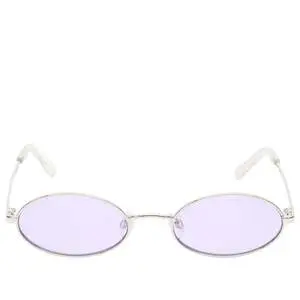 Le Specs Love Train Oval Sunglasses - Silver