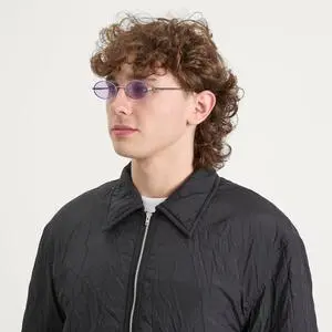 Le Specs Love Train Oval Sunglasses - Silver