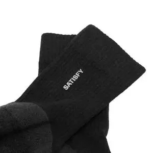 Satisfy Merino Nylon Tube Socks - Black