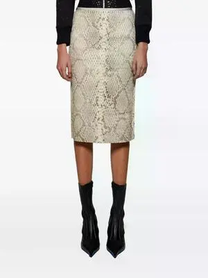 Alexander Wang Snake-print Pencil Skirt
