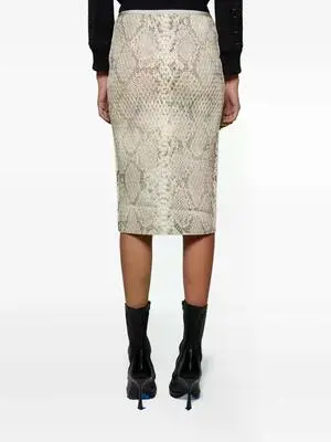 Alexander Wang Snake-print Pencil Skirt