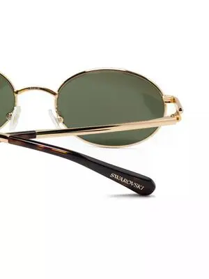 SWAROVSKI Oval-frame Sunglasses - Gold
