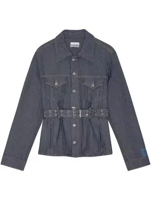 GANNI Belted Denim Jacket
