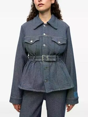 GANNI Belted Denim Jacket