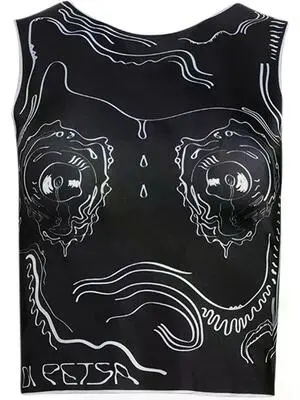 DI PETSA Venus Shell Tank Top - Black