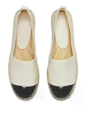 Tory Burch Leather Espadrilles - Neutrals