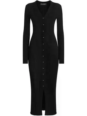 Dolce & Gabbana Dna Ribbed Wool Dress