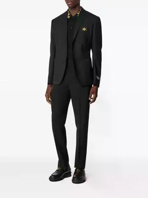 Versace Barocco Leaf Embroidered Polo Shirt