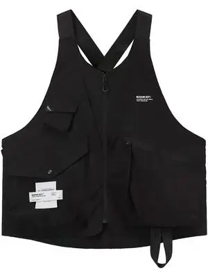 MUSIUM DIV. Logo-print Waistcoat - Black