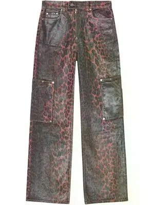 GANNI Leopard-print Jeans