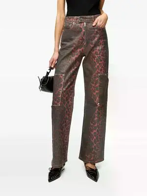 GANNI Leopard-print Jeans