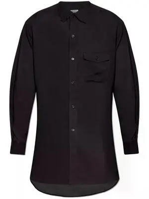 Yohji Yamamoto Layered-collar Shirt - Black