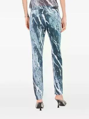Roberto Cavalli Marble-print Straight-leg Jeans