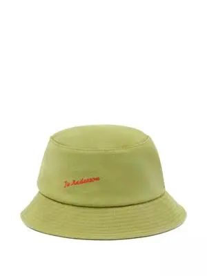 JW Anderson Logo-embroidered Bucket Hat - Green