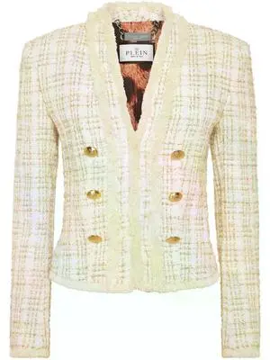Philipp Plein Tweed Jacket - White
