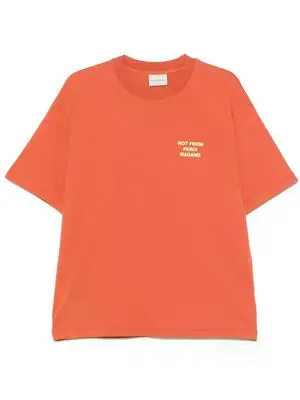 Drole De Monsieur Le T-shirt Slogan T-shirt Orange