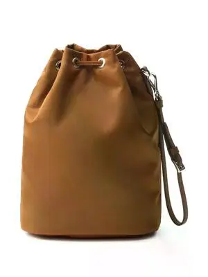 Prada Re-nylon Bucket Bag - Brown