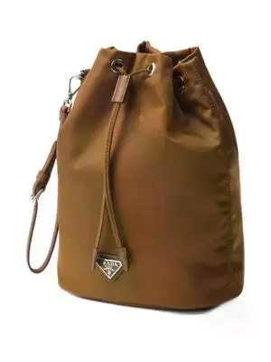 Prada Re-nylon Bucket Bag - Brown